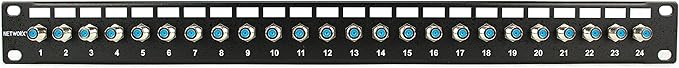 Networx® Coaxial Patch Panels (24 Port, F-Connector 3ghz): Amazon.co.uk ...