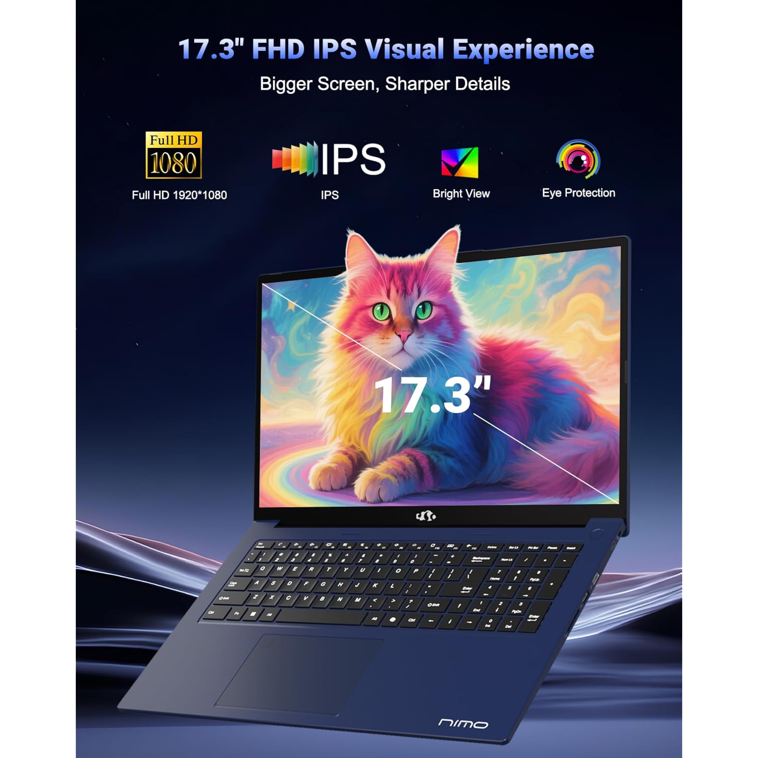Snapklik.com : NIMO 17.3" IPS FHD-Gaming-Laptop, AMD Ryzen 7 8745HS ...