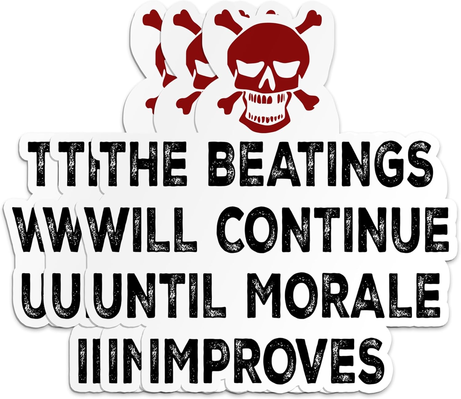 Amazon.com: (3PCS) The Beatings Will Continue Until Morale Improves ...