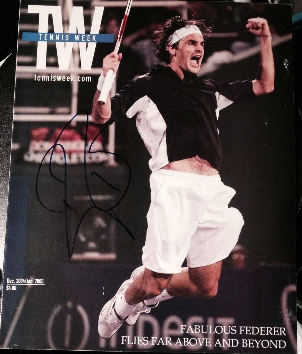 Roger Federer Signed Full Name Autograph Vintage Rare Tw Tennis ...