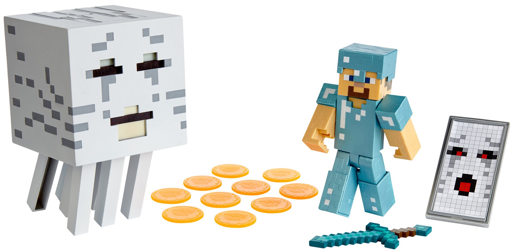 Minecraft Steve VS Fire-Breathing Ghast Battle in a Box : Amazon.co.uk ...