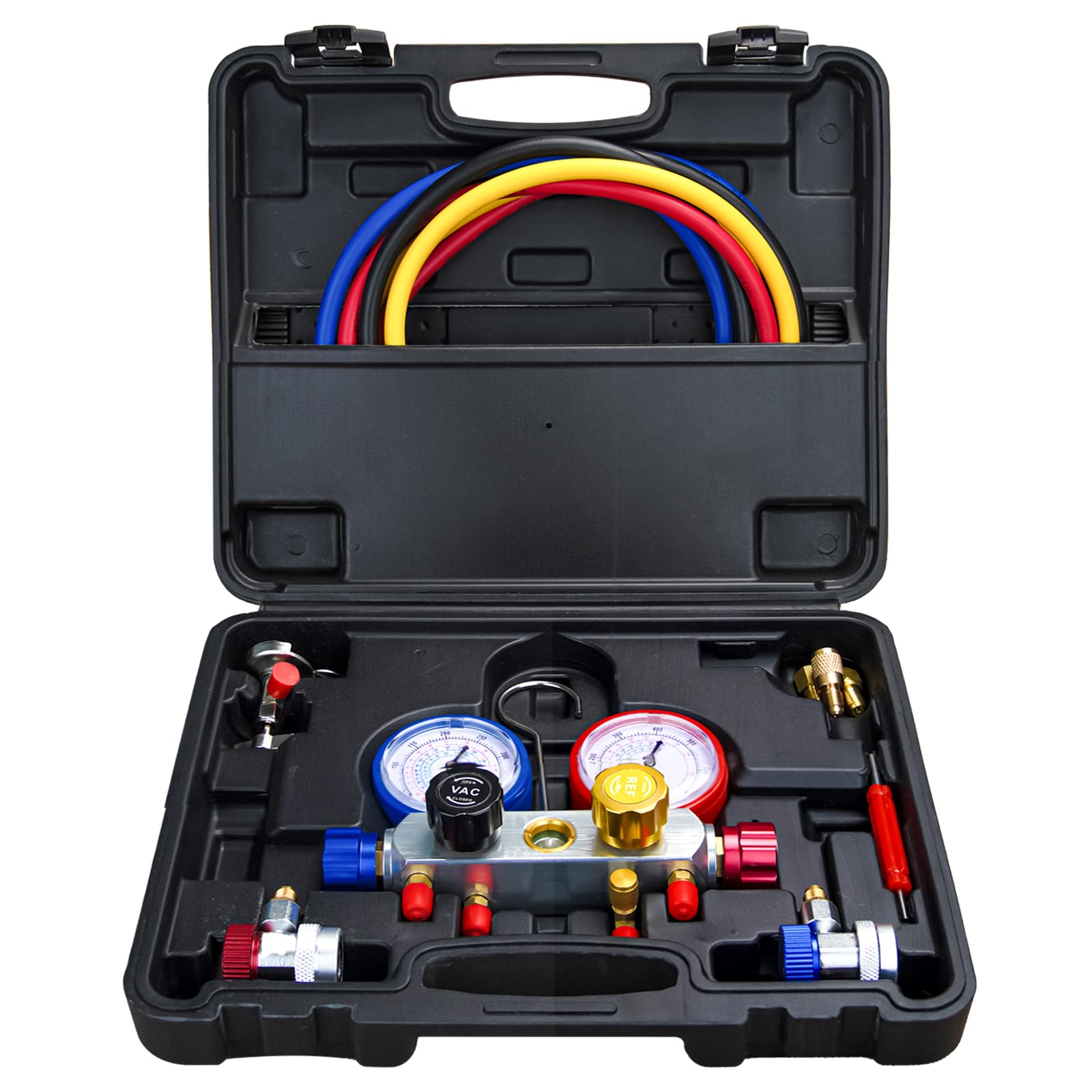 Amazon.com: 4 Way AC Gauge AC Diagnostic Manifold Gauge Set for R410A ...