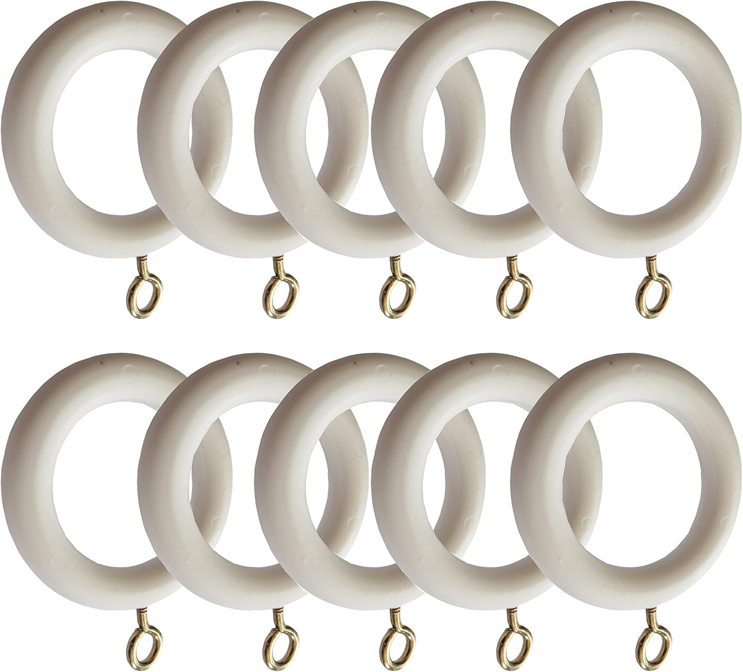 28mm x 45mm White Curtains Rings Drapery Pole with Curtain Loops ...