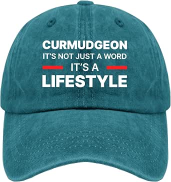 Curmudgeon Its Not Just A Word Its A LifestyleHat Men Vintage Mesh Hat ...