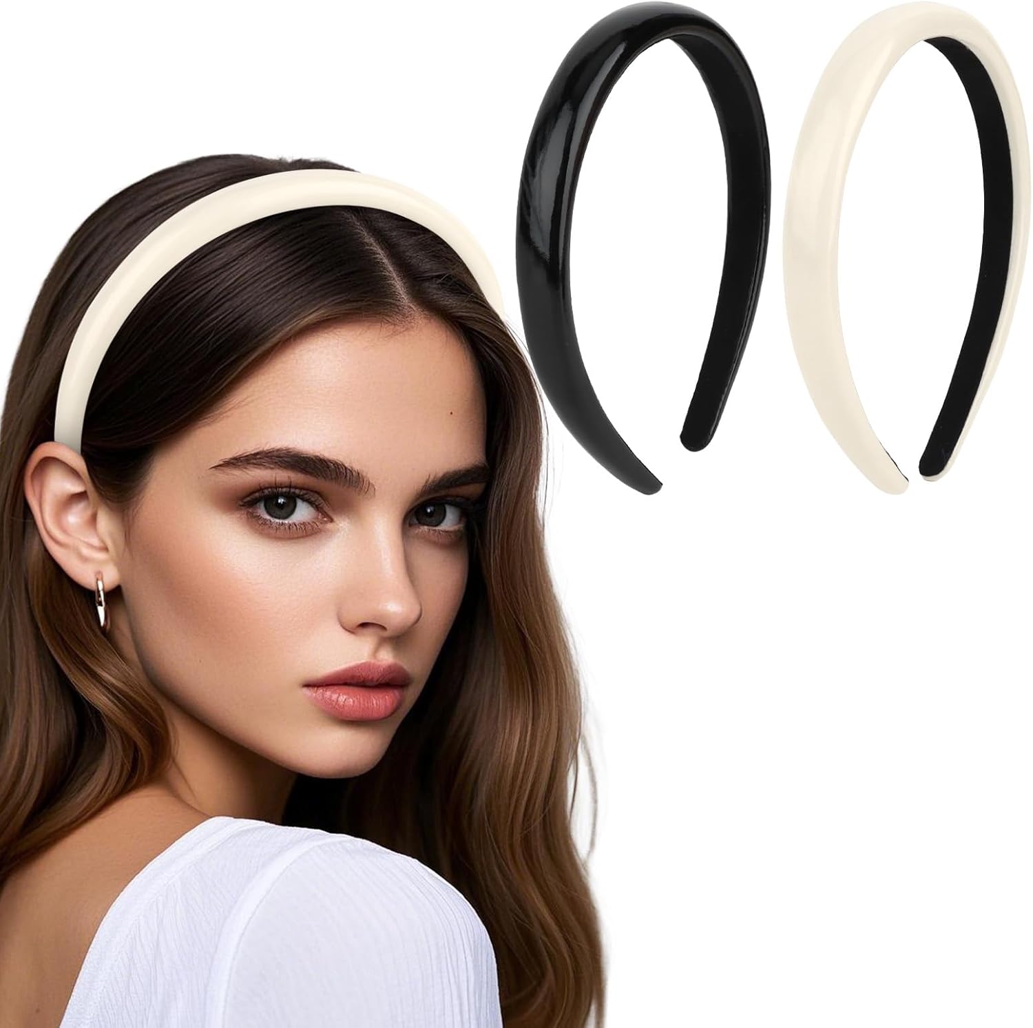 Oblihumoy Padded Headband Thick Headband for Women, 2Pcs Soft Sponge ...