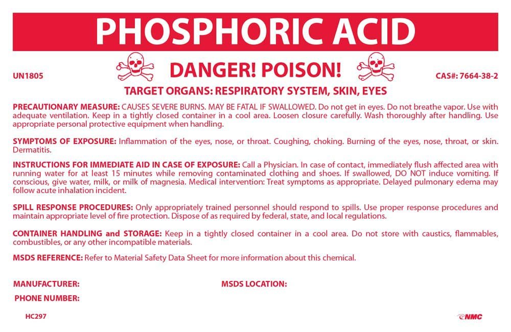 Phosphoric Acid Msds