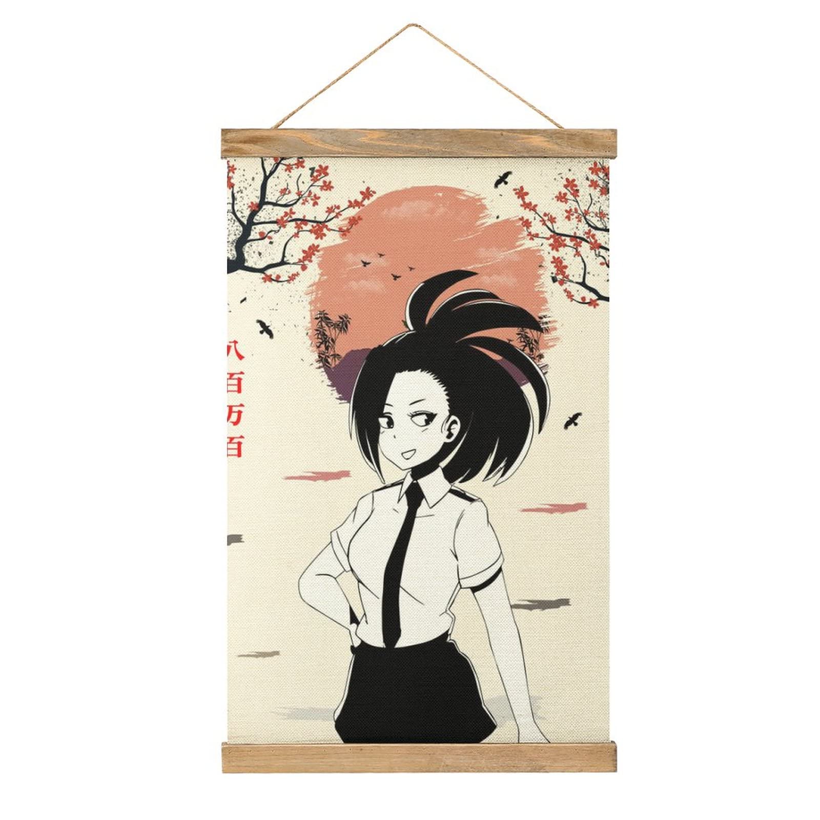 Amazon.com: LULUU Momo Yaoyorozu Vintage Manga Scroll Magnetic Poster ...