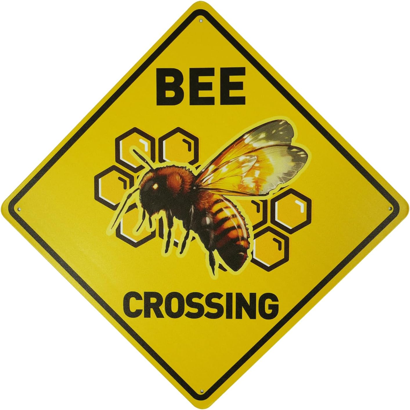 Amazon.com: BTHUKO Bee Crossing 12" X 12" Aluminum Sign : Home & Kitchen