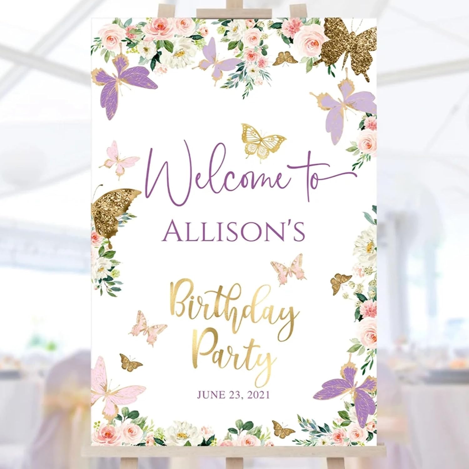 Amazon.com : Welcome To Birthday Party, Personalised Birthday Welcome ...