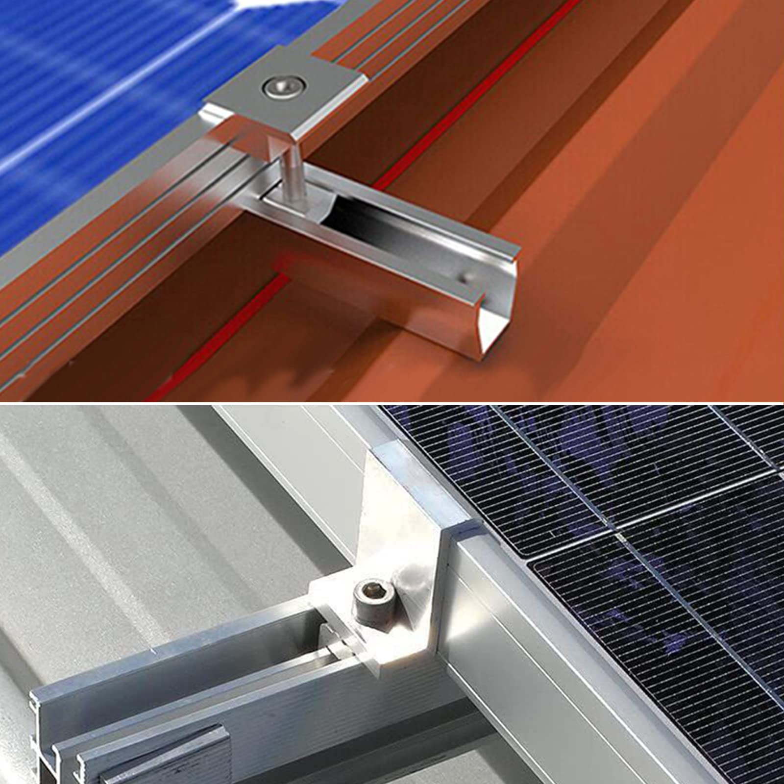 Snapklik.com : Copgge Solar Panel Roof Mounting Kit Aluminium Solar ...