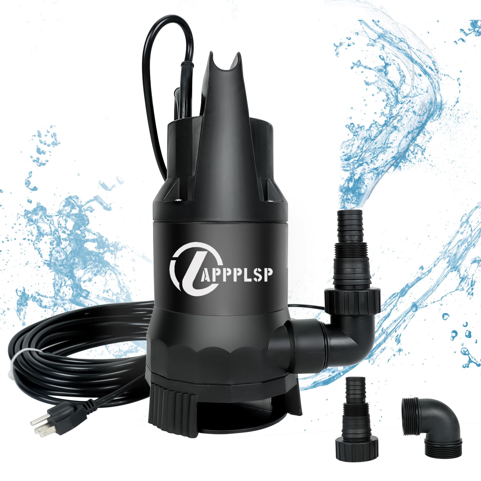 1.6 HP Sump Pump Submersible, 4858GPH Utility Pump for Clean/Dirty ...