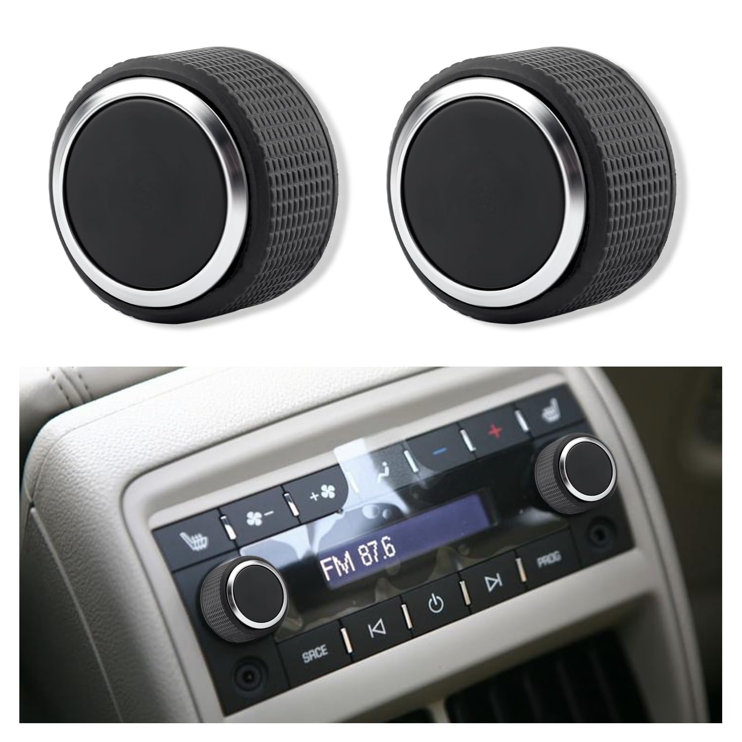 Amazon.com: 2PCS Rear Radio Volume Control Knobs,Car Radio Knobs ...