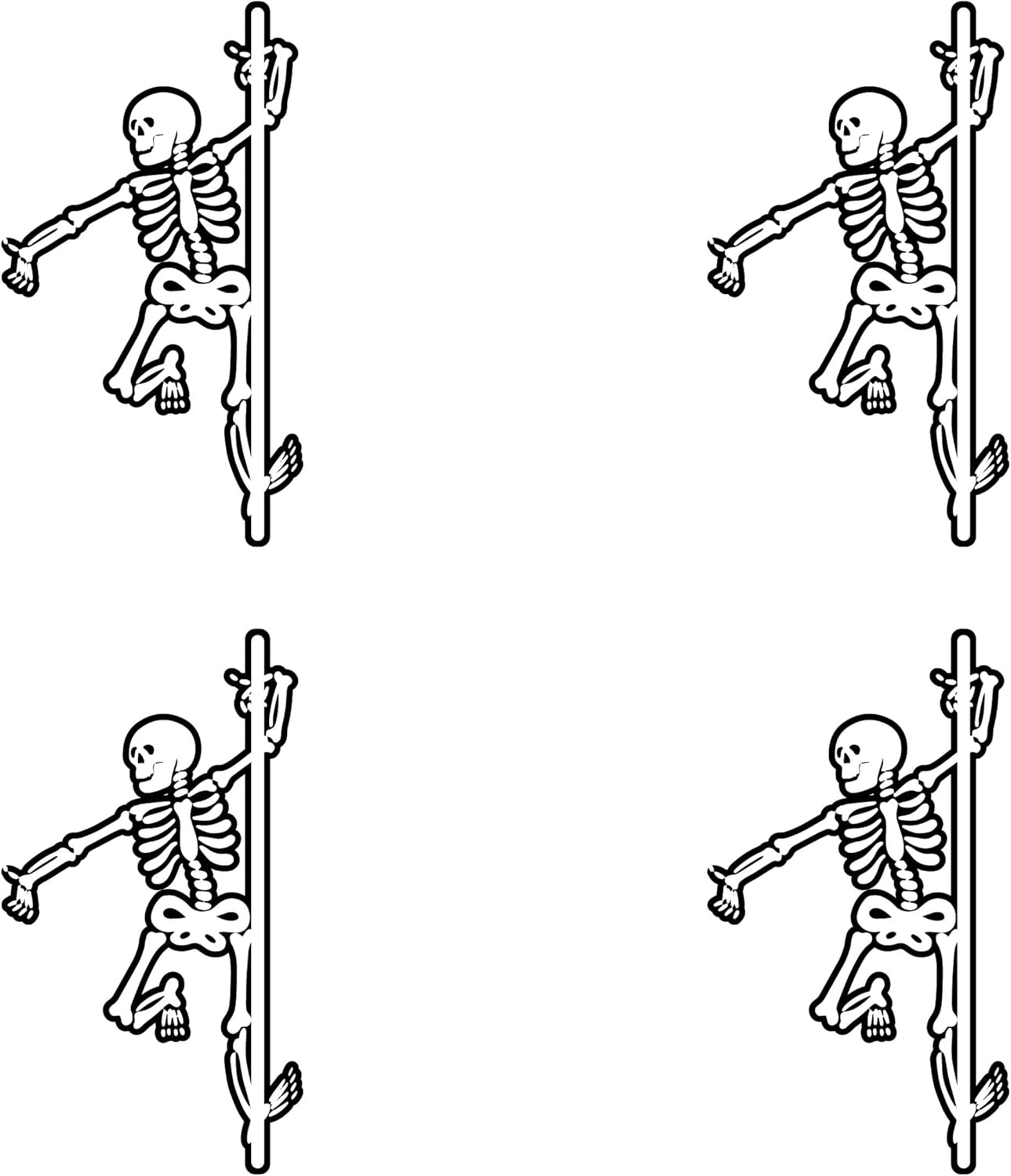 Amazon.com - TreeArm Skeleton Jumping Funny Vinyl Decal Water Proof ...