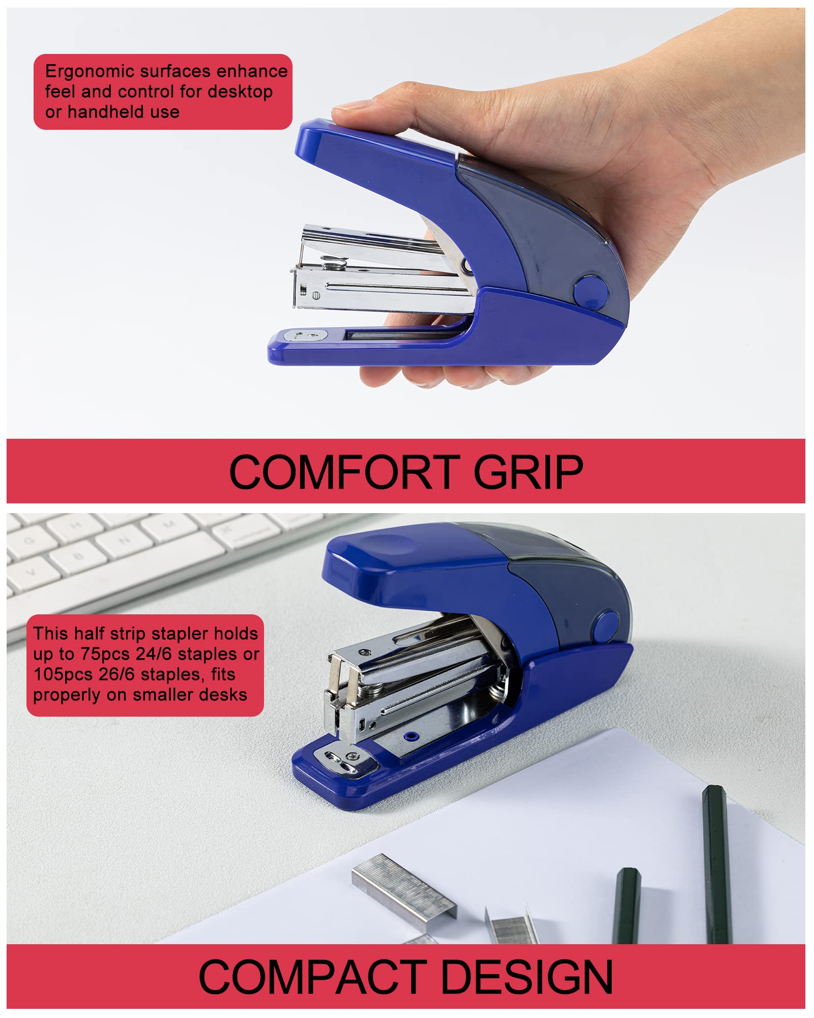 Snapklik.com : PAPERPAL Effortless Standard Stapler Set, 20 Sheet ...