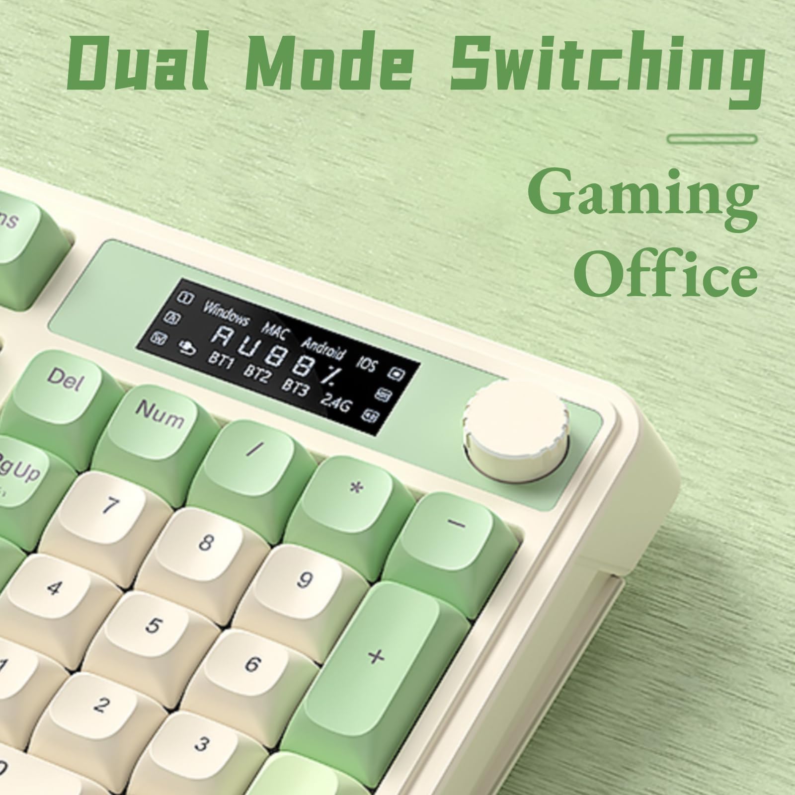 Snapklik.com : AULA S99 Pro Wireless Membrane Keyboard, Display Screen ...