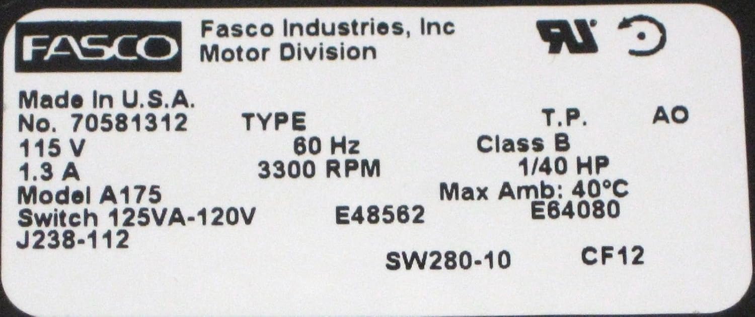 Fasco A175 Blower Instruction Manual
