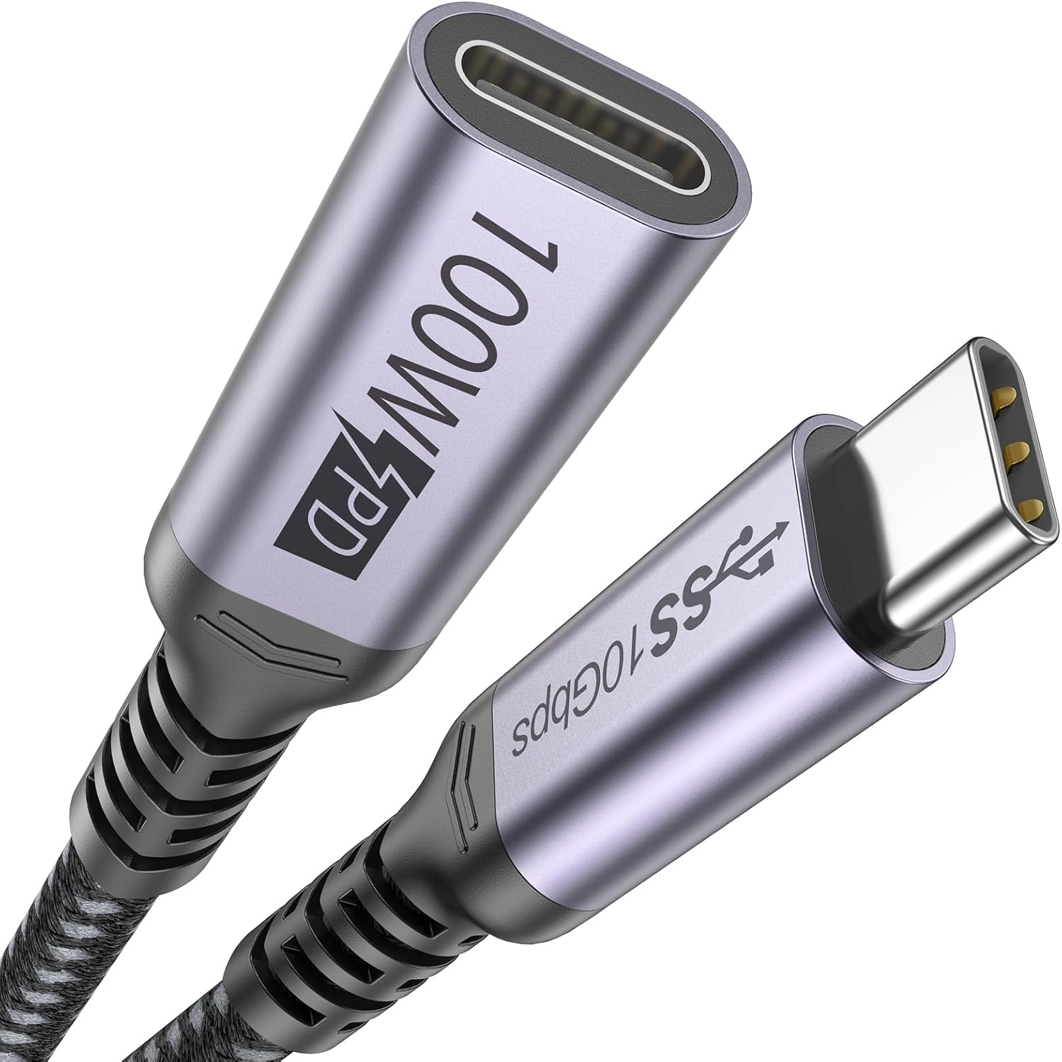 Amazon.com: DteeDck USB C Extension Cable 3ft, USB Type C 3.2 (100W ...
