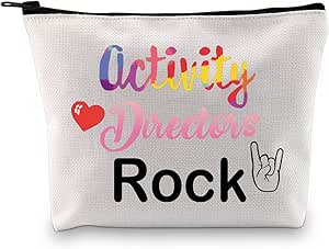 Amazon.com: PXTIDY Activity Director Rock Zipper Pouch Makeup Bag ...