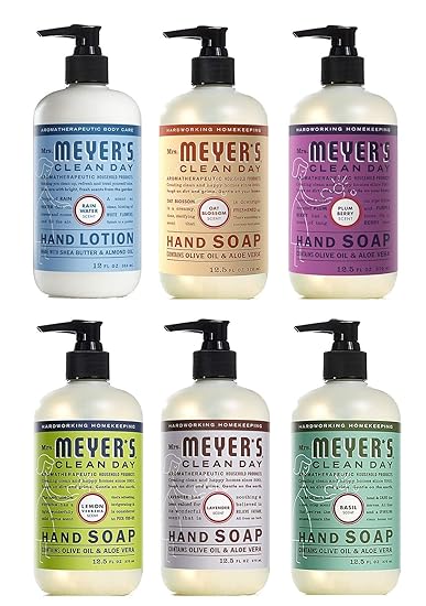 Amazon.com : Mrs. Meyer's Liquid Hand Soap New Everyday 6 Scent Variety ...