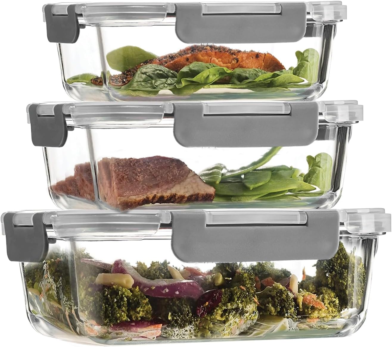 Duralex® Fresh Box Square Grey Glass Storage With Lid, 1.5 ltr ...