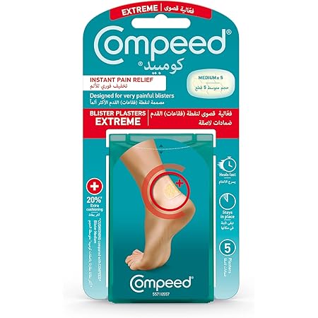 Amazon.com: Compeed Medium Size Blister Plasters, 12 Hydrocolloid ...