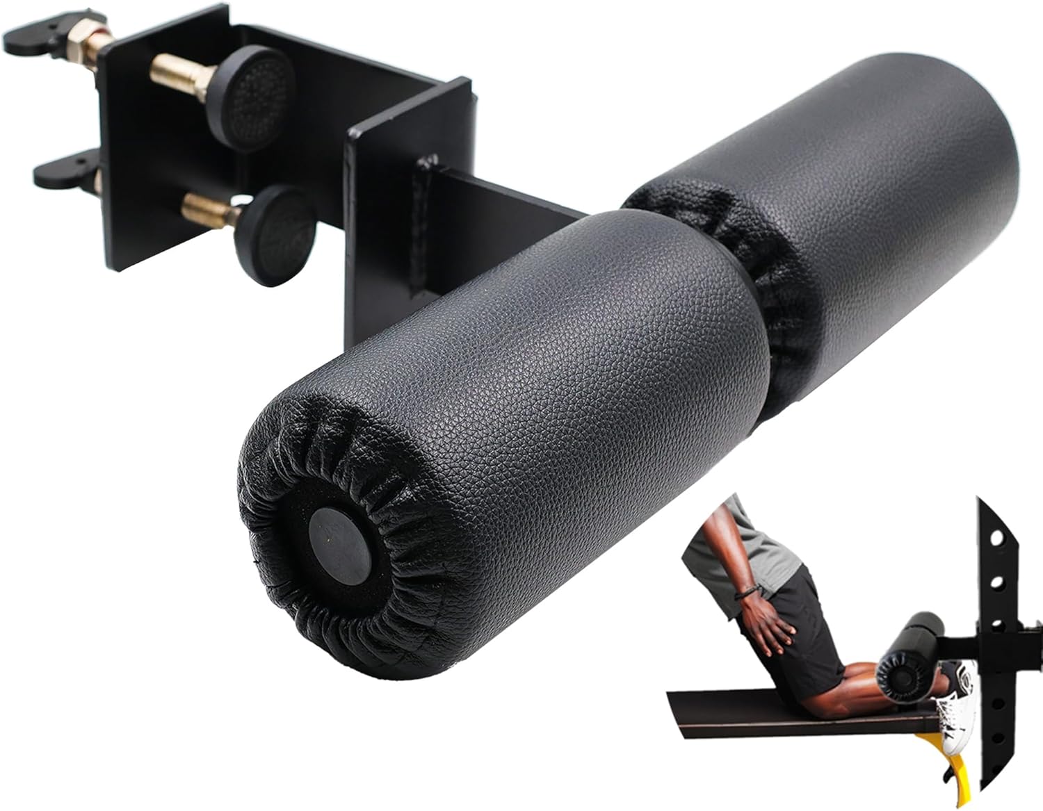 J Bryant Nordic Hamstring Curl Squat Rack Attachment, with Leather Foam ...