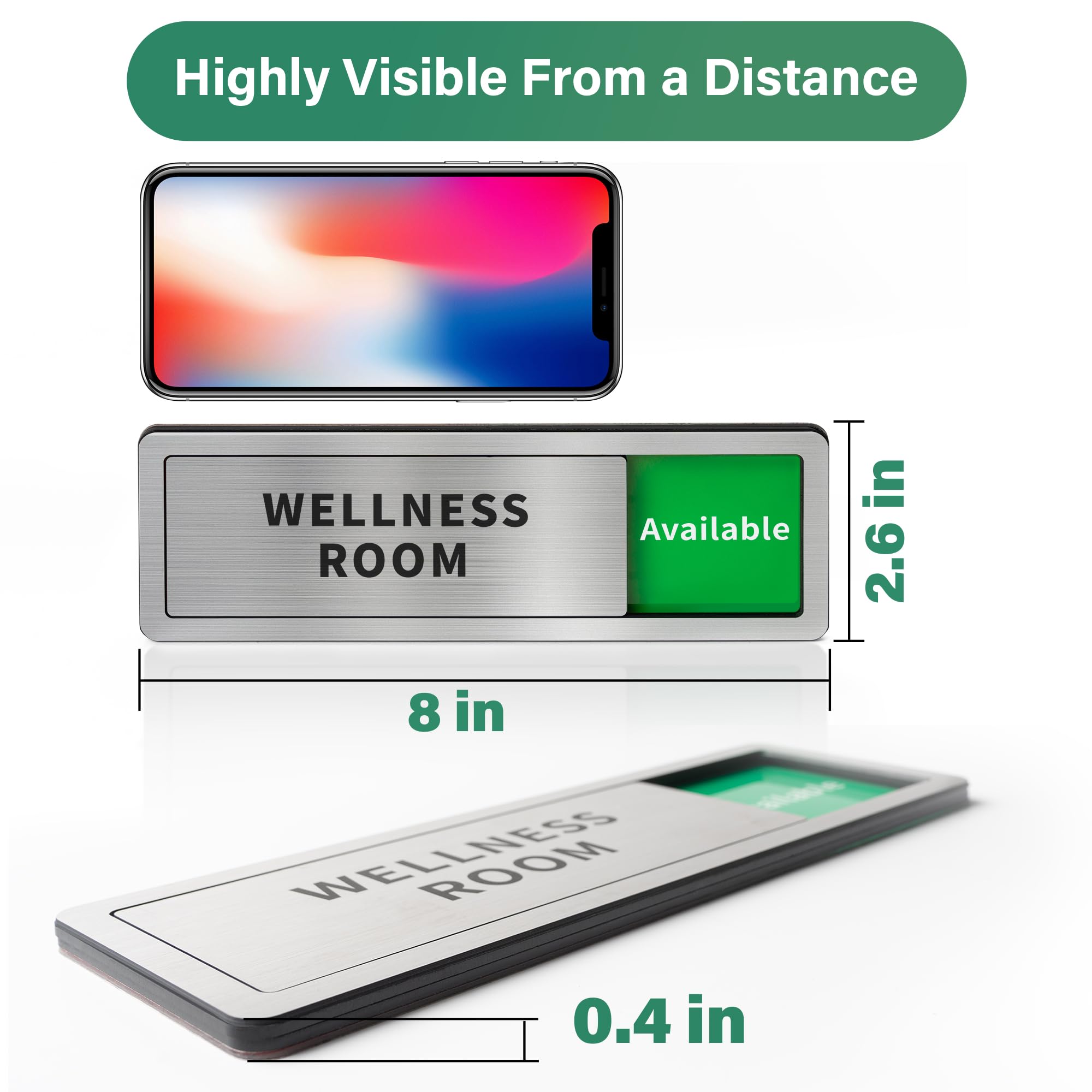 Snapklik.com : 2 Pack Bathroom Door Signs, Restroom Signs For Business ...