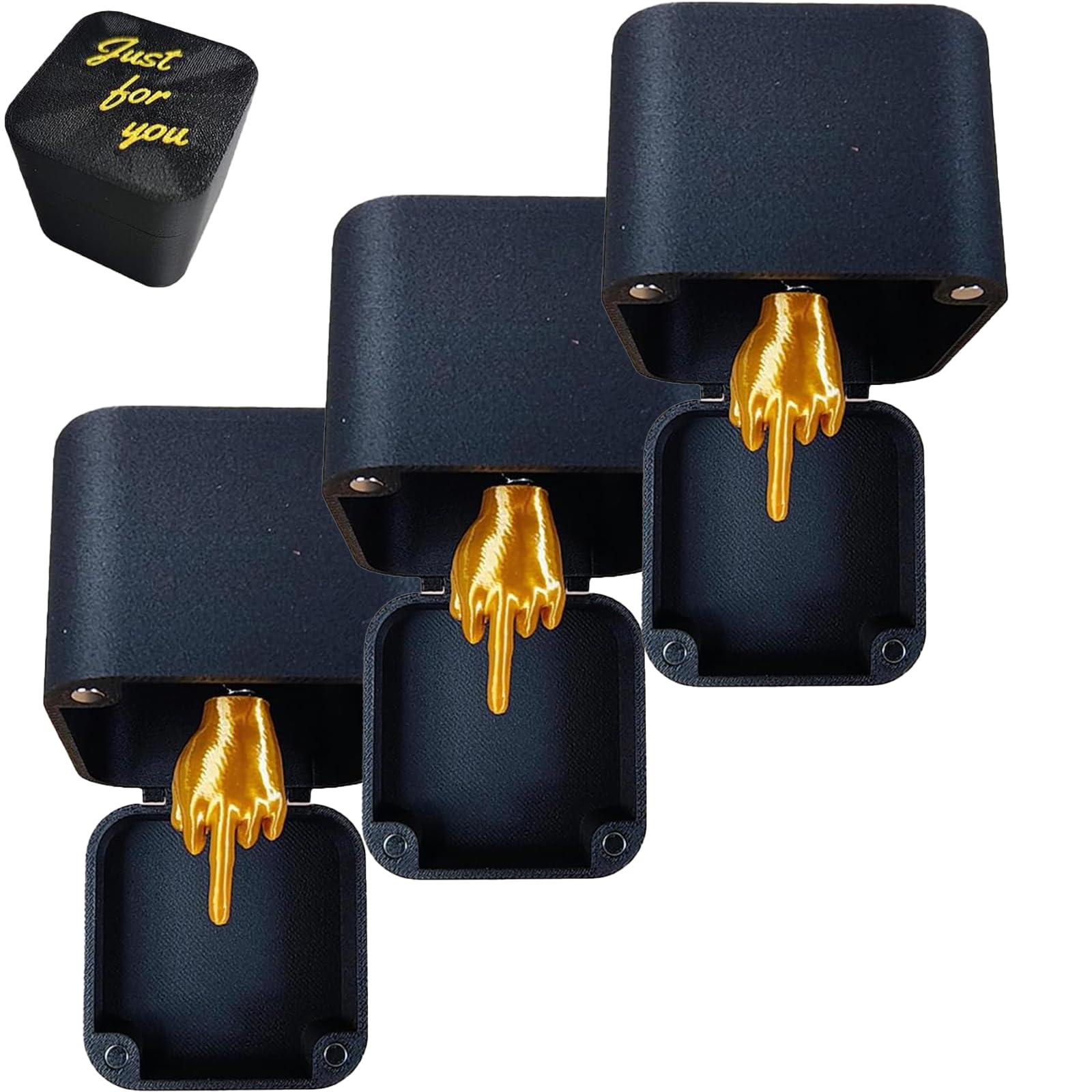 Surprise Gift Box Funny Middle Finger Switch Prank Toy Middle Finger ...