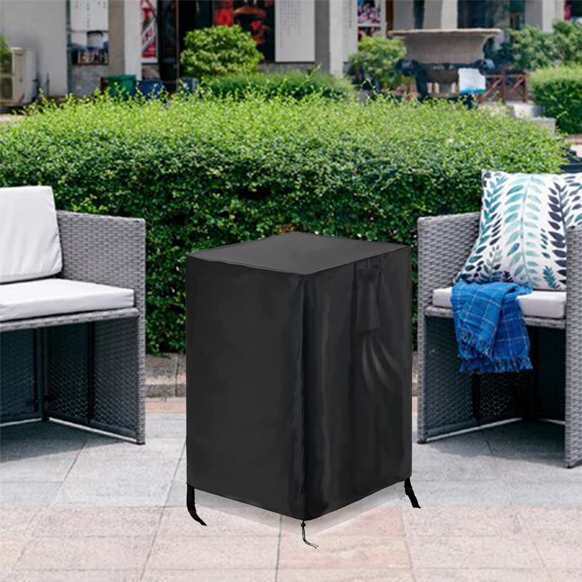 Snapklik.com : POMER Fire Column Cover, 21inch Square Firepit Cover For ...