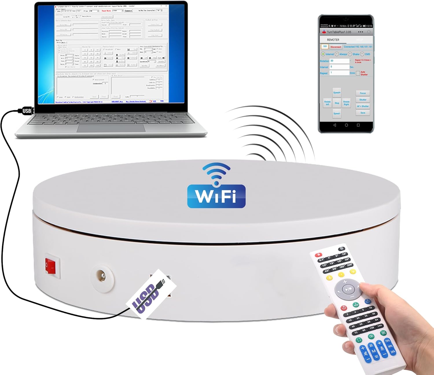 Amazon.com : ComXim 360 Degree Photography Turntable for Product ...