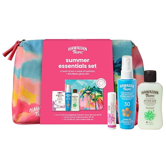 Amazon.com : Hawaiian Tropic Summer Essentials Set – Includes Travel ...