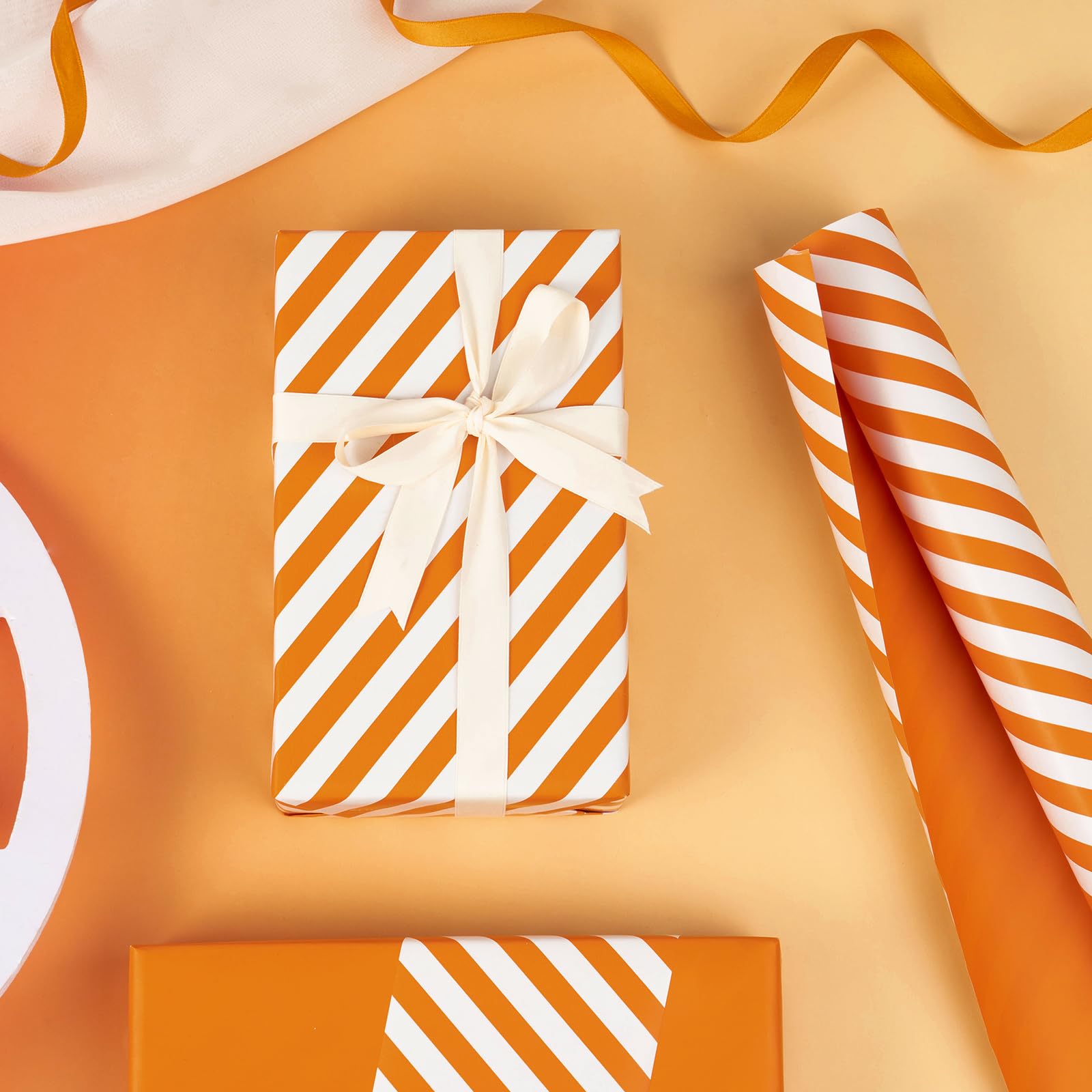 Snapklik.com : WRAPAHOLIC 30 Inch Reversible Orange Wrapping Paper ...