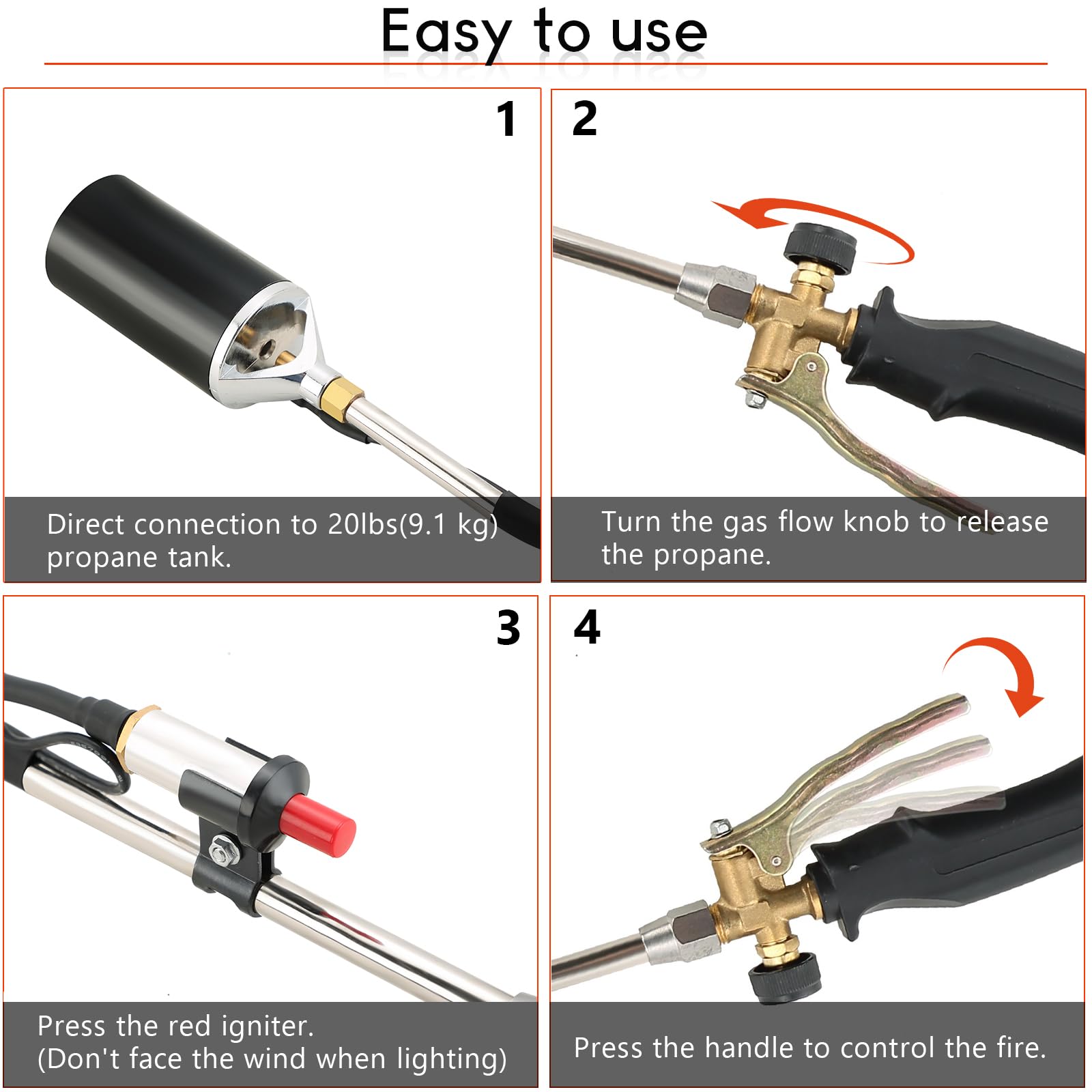 Snapklik.com : DASBET Propane Torch Weed Burner Kit High Output 340,000 ...