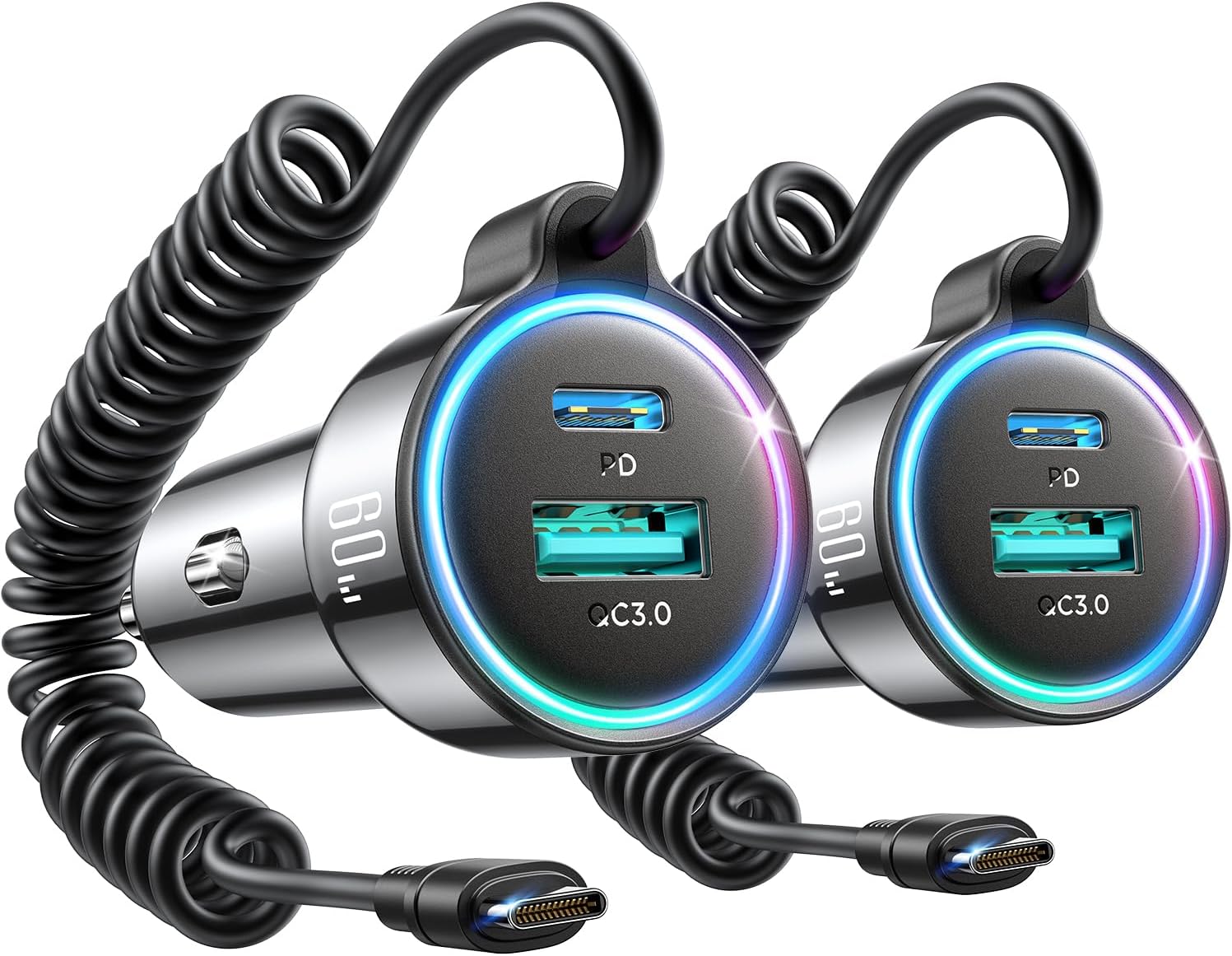 Amazon.com: USB C 72W Car Charger for iPhone 16 Pro Max Plus, PD & QC3 ...