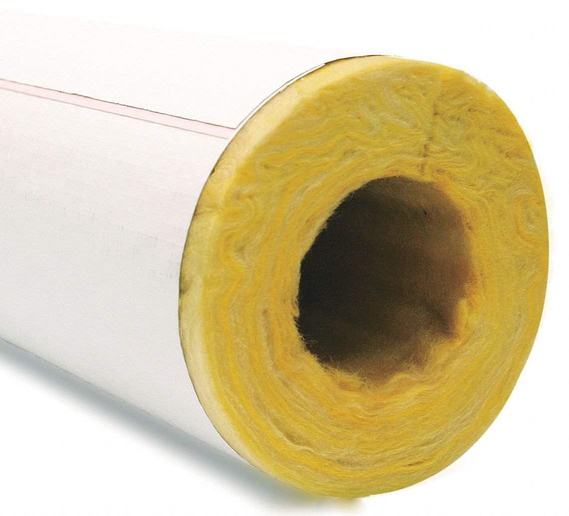 1-1/2" x 3 ft. Fiberglass Pipe Insulation, 1/2" Wall: Amazon.com: Tools ...