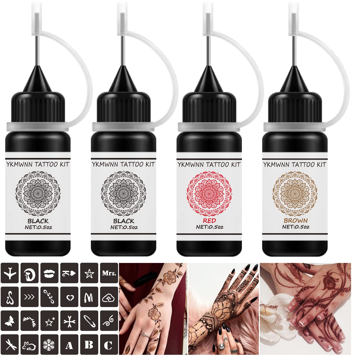 Buy YKLWNN Temporary Tattoo Kit, Semi Permanent Tattoo Ink Freehand Gel ...