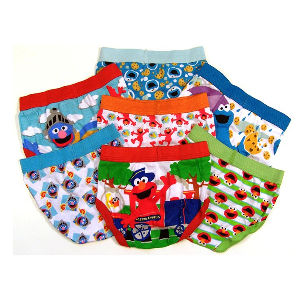 Buy Sesame Street Elmo Set of 7 Toddler Boys' Briefs 2T/3T at Amazon.in