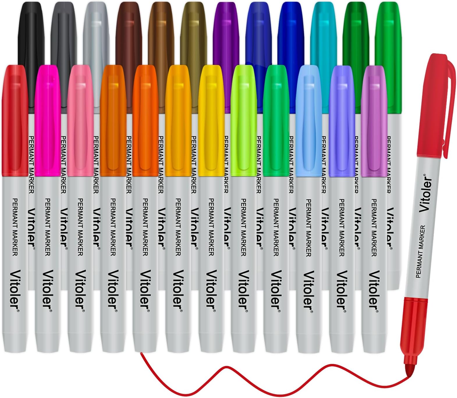 Amazon.com : Mr. Pen- Permanent Markers, 12 Colors, Fine Point ...