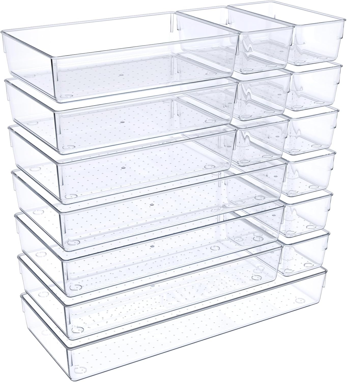Amazon.com: 16 Pack Extra Large Drawer Organizer Set, Bathroom Drawer ...