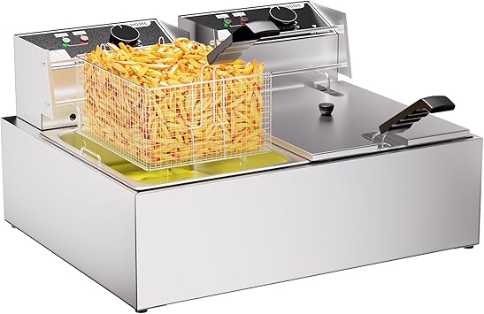Amazon.com: 20.7Qt Deep Fryer, 3400W Electric Countertop Deep Fryer ...
