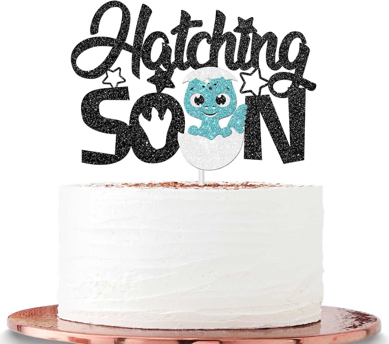 Amazon.com: Halawawa Hatching Soon Cake Topper, Dinasaur Themed 1st ...