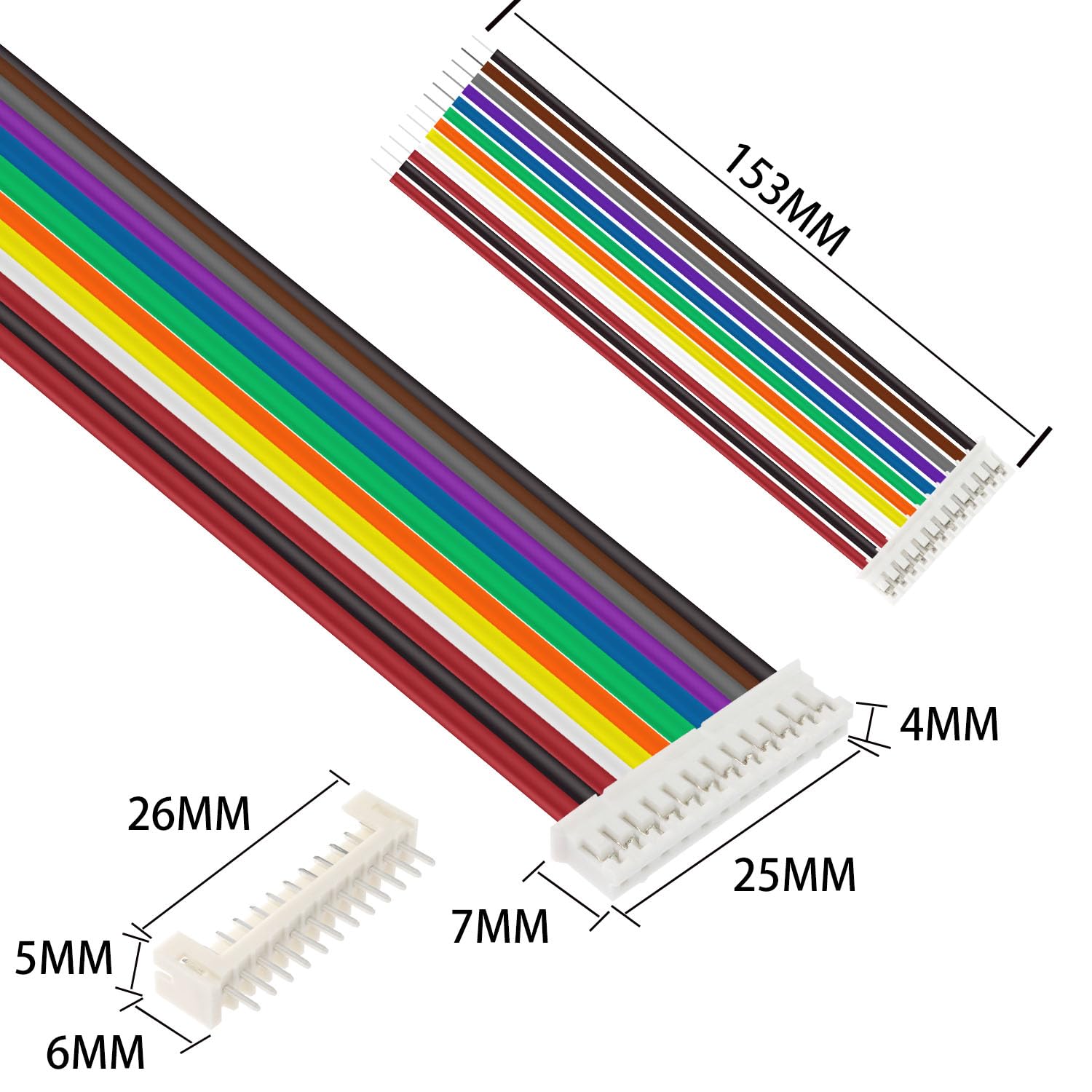 Snapklik.com : 40Pcs Mini Micro JST-PH 2.0mm 12 Pin Male Connector