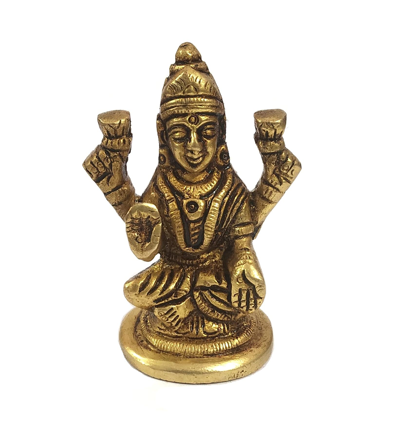 Buy Jewelswonder Ashtadhatu Lakshmi Idol Laxmi Goddess Lakshmi Sitting ...