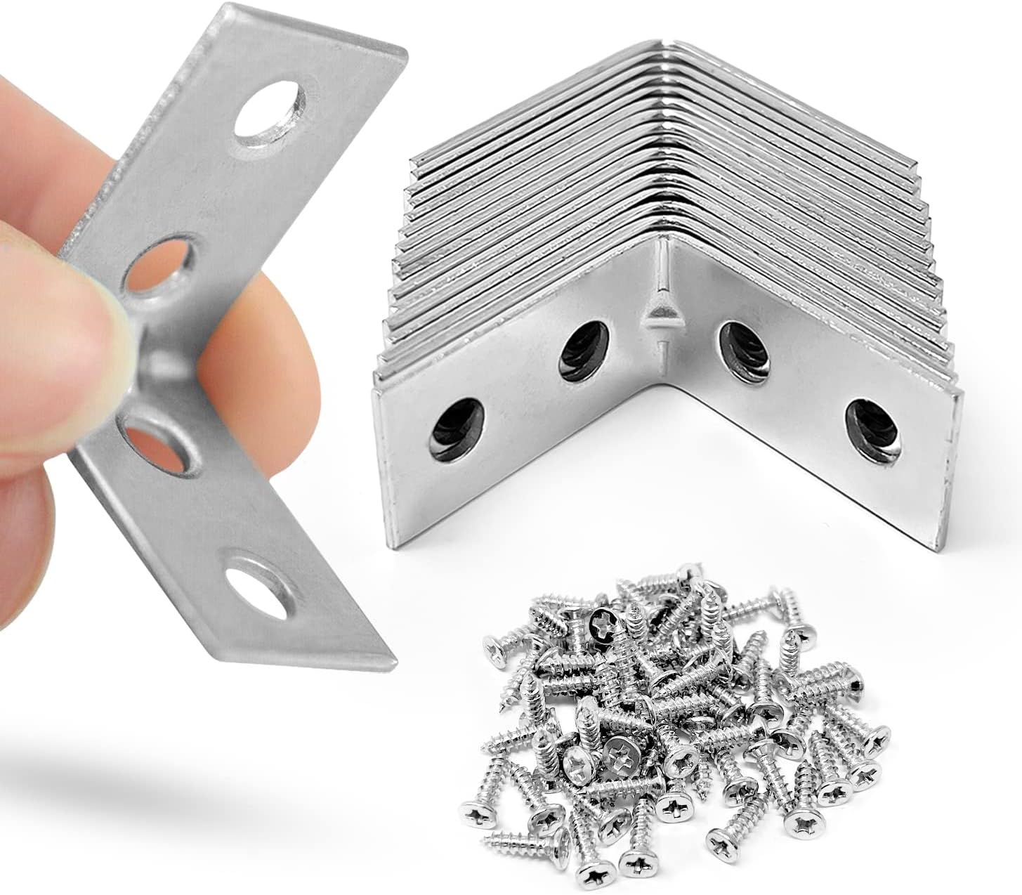 BLOSTM Bracket Repair Set 180 PCS - Assorted Angle Brackets, Screws ...