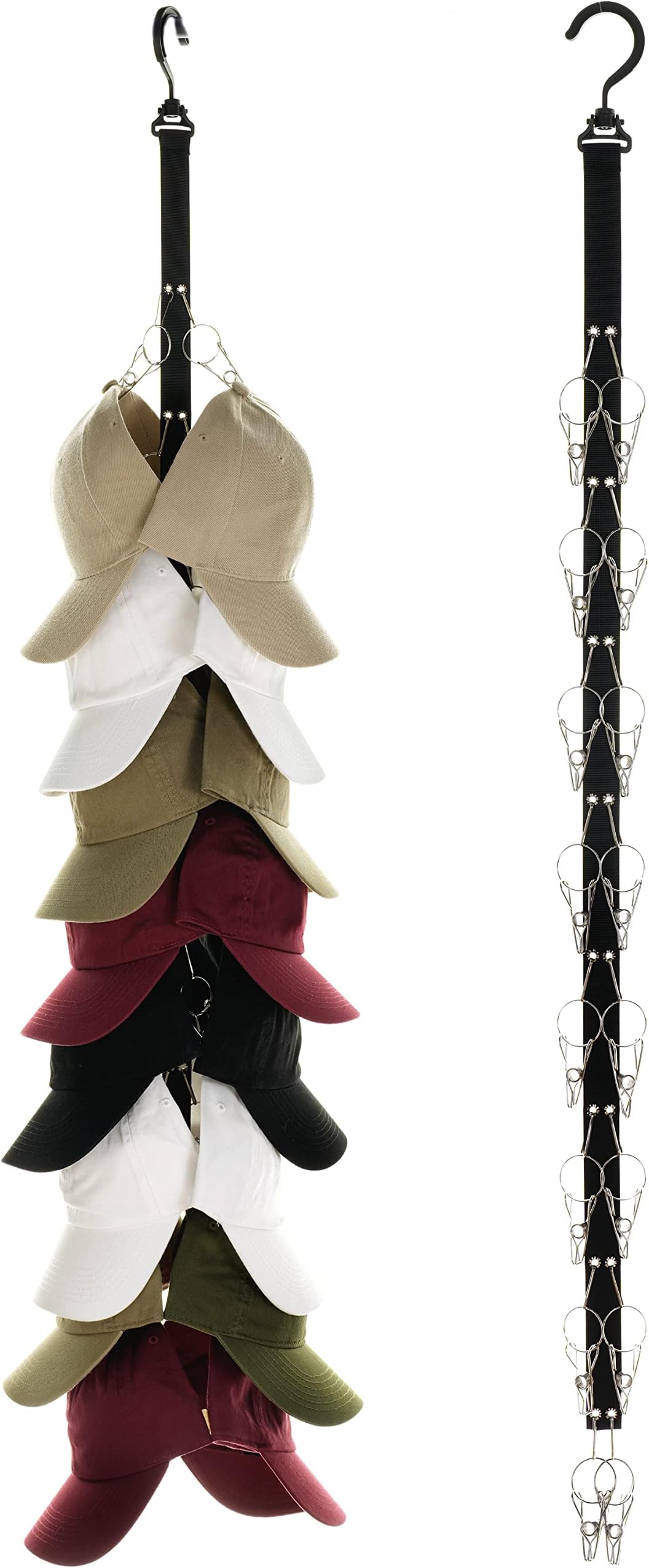 Amazon.com: FUMOLY Hat Organizer for Closet | Retractable Metal Hat ...