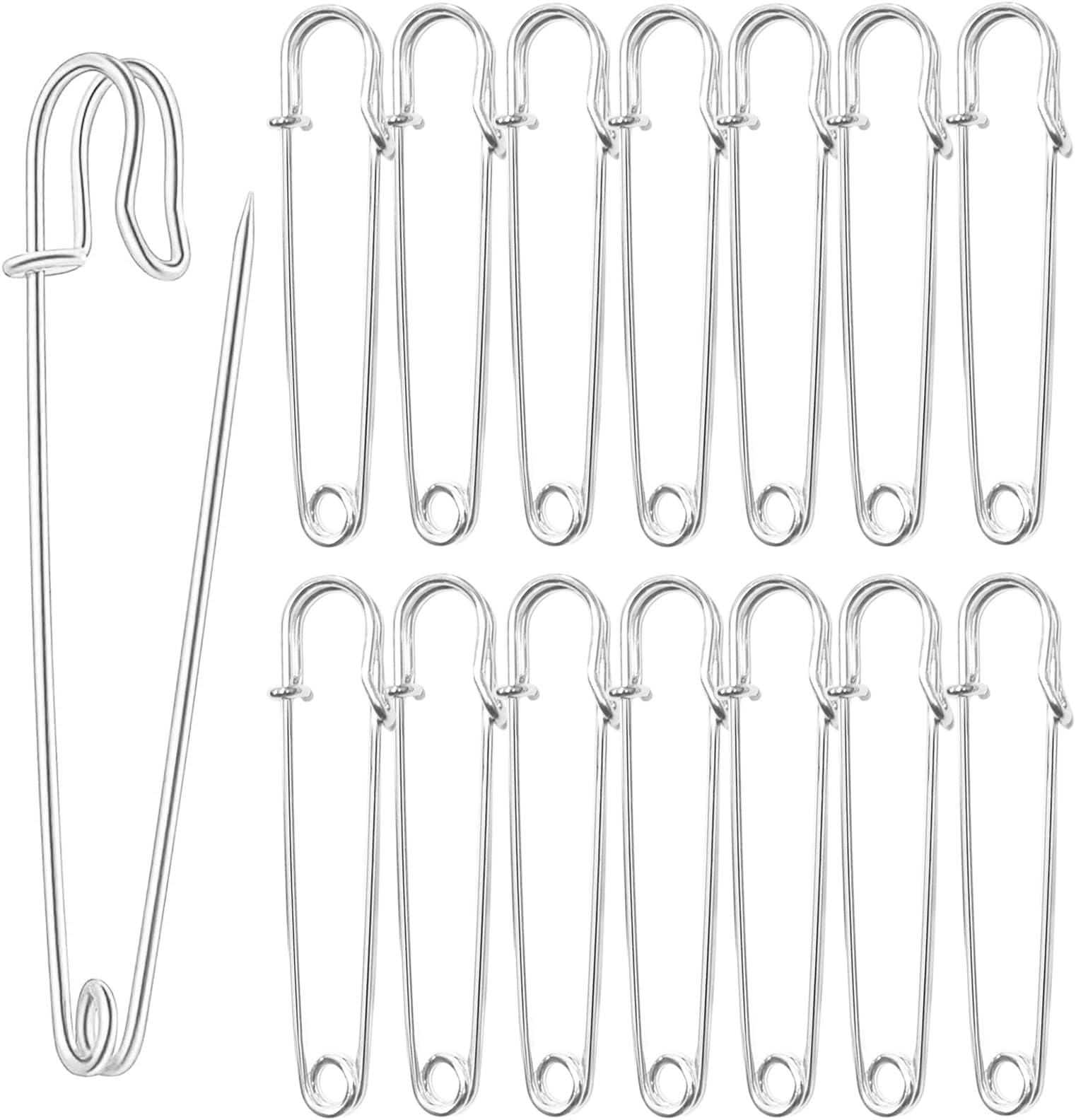 Amazon.com: Urmspst Safety Pins (Upgraded), 4" Large Safety Pins Pack ...