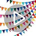 Amazon.com: Outus 6 Sets Rainbow Pennant Banner Flags Garland ...