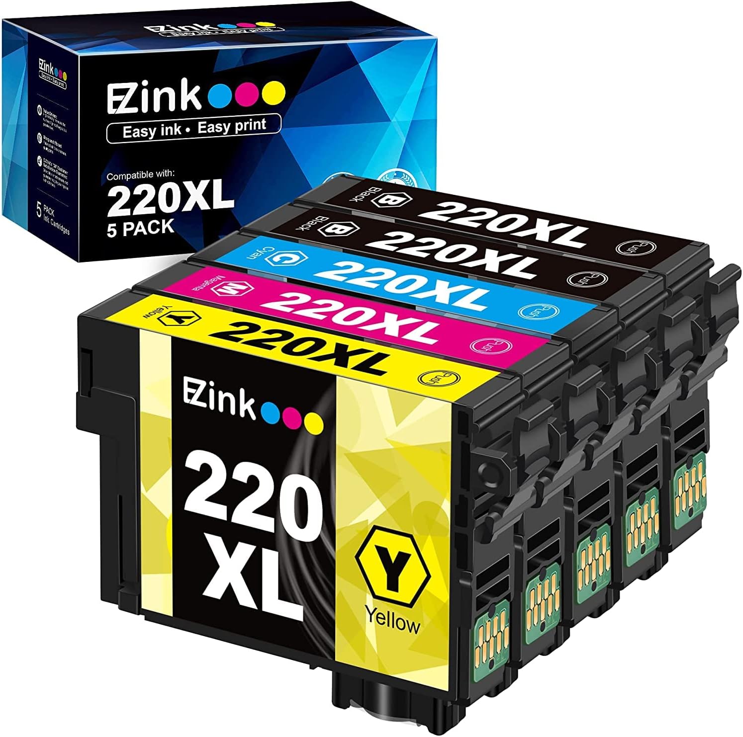 E-Z Ink (TM Remanufactured Ink Cartridge Replacement for Epson 220 XL ...