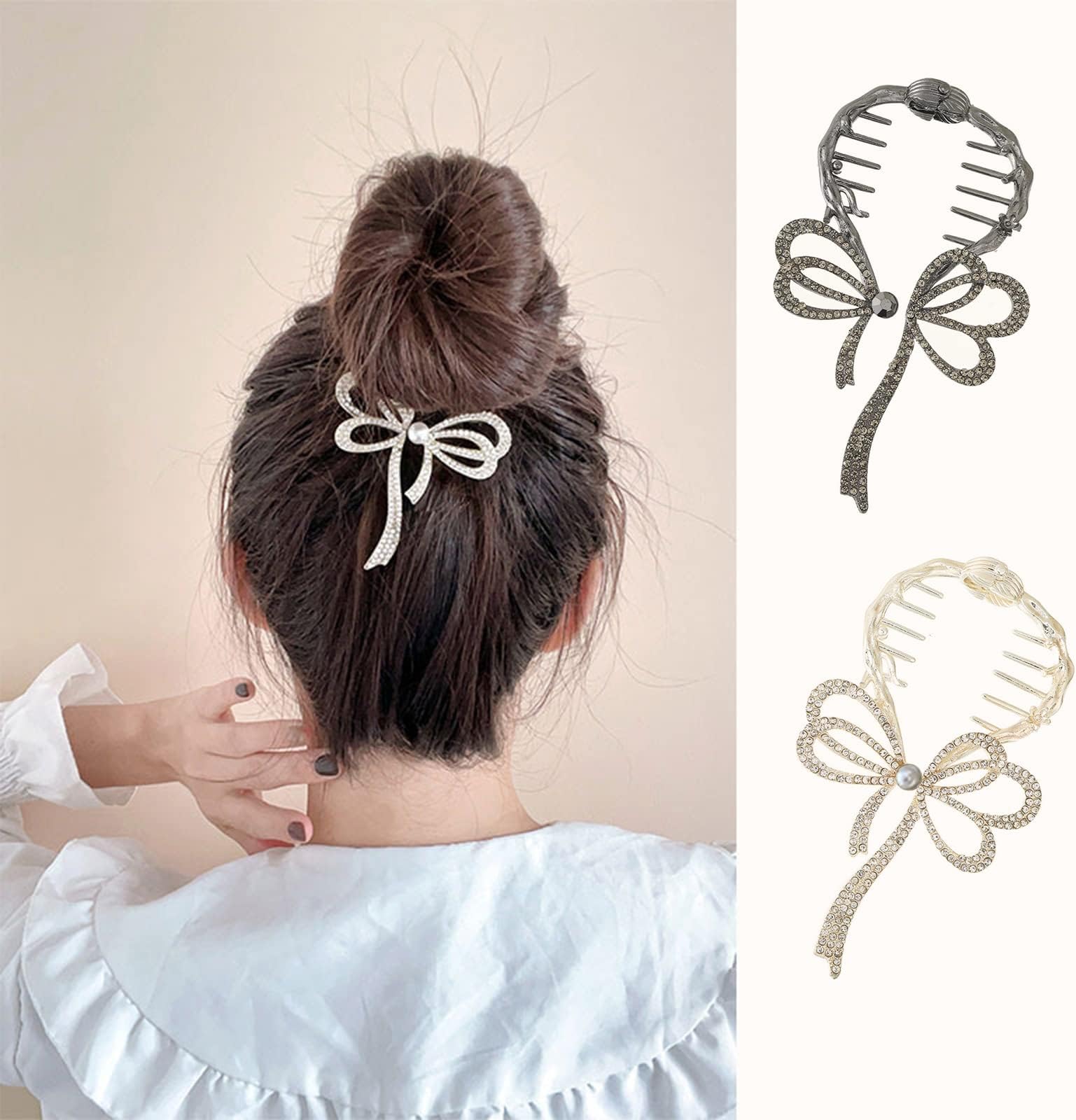Amazon.com : 4 Pack Hair Styling Clips Hair Bun Accessories, Butterfly ...