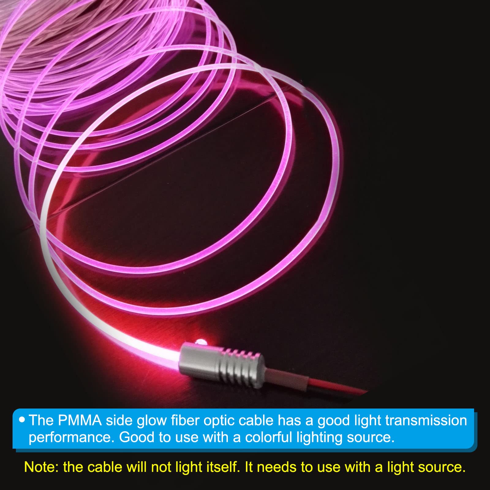 12v Led Illuminator 3mm Side Glow - 3M PMMA Cable With 12V LED Light ...